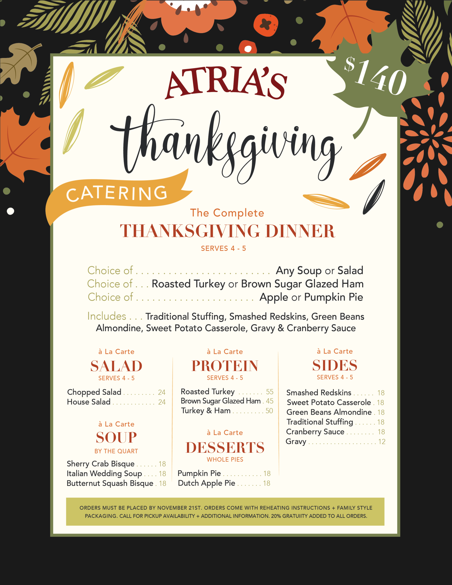 Atria's - American Restaurant in Greater Pittsburgh